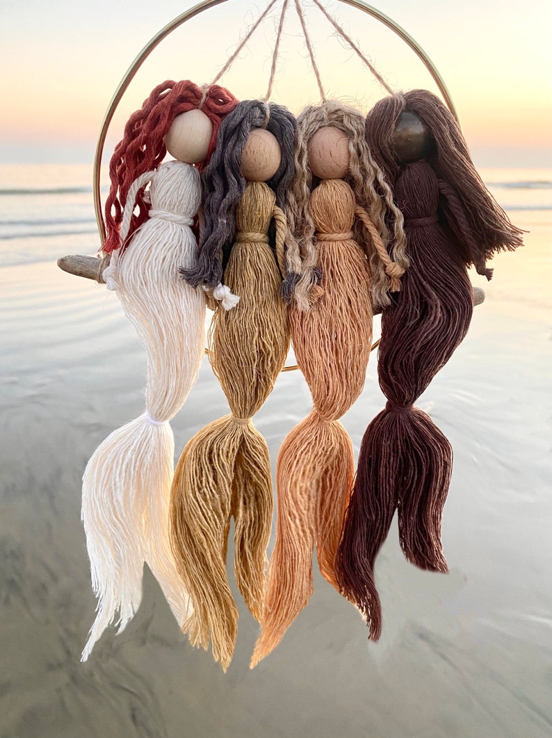 Macramé Mermaids Fibre Art Macramé Doll - Etsy