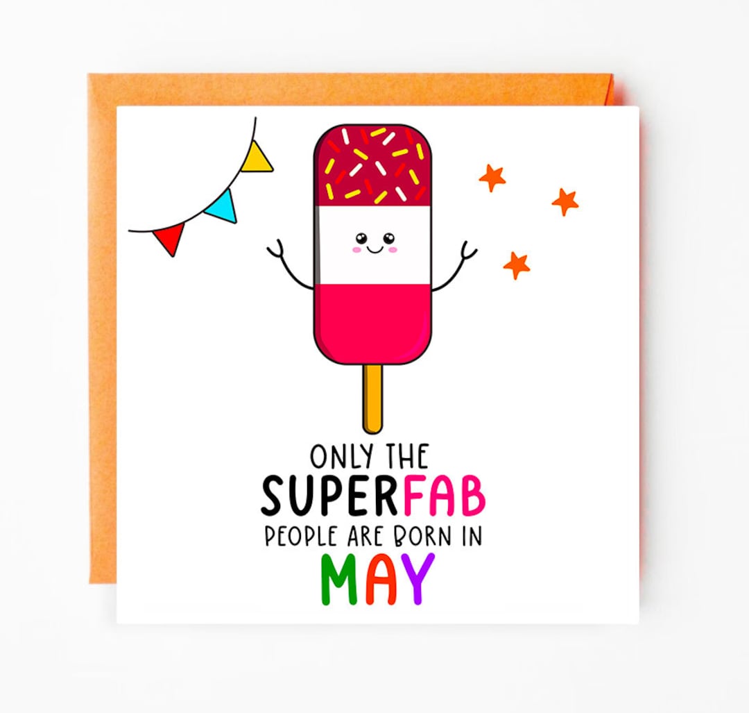 May Birthday Card, Superfab People Are Born in May, Daughter Birthday ...