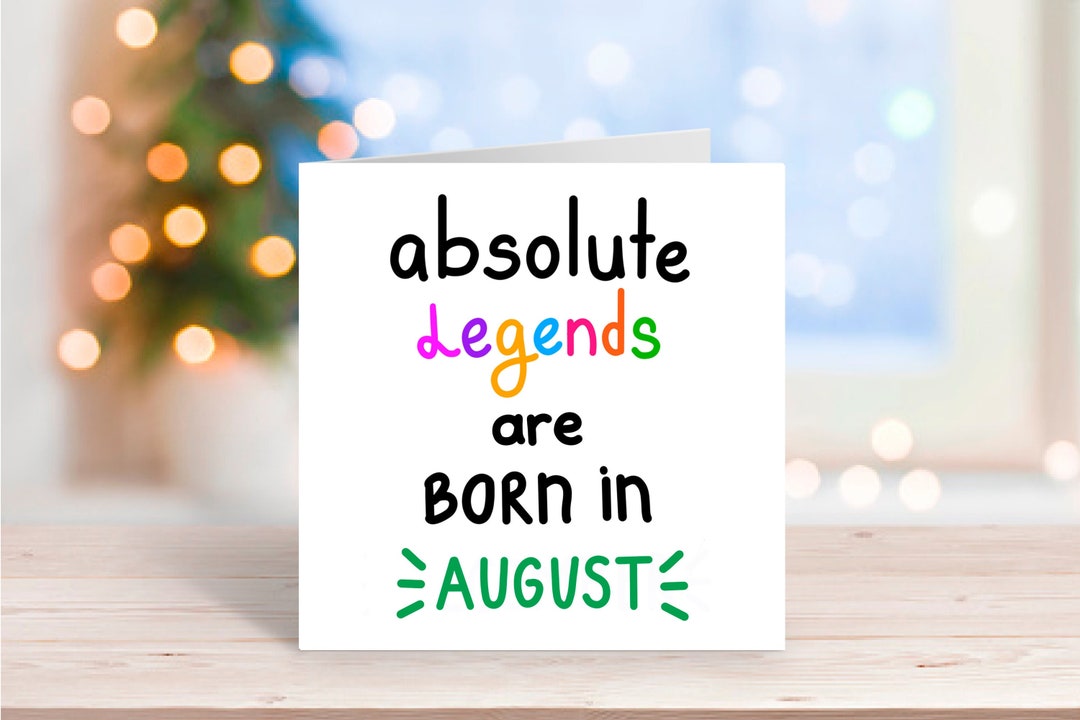 August Birthday Card Card for Sondaughter Birthday Cardhusbandboyfriend ...