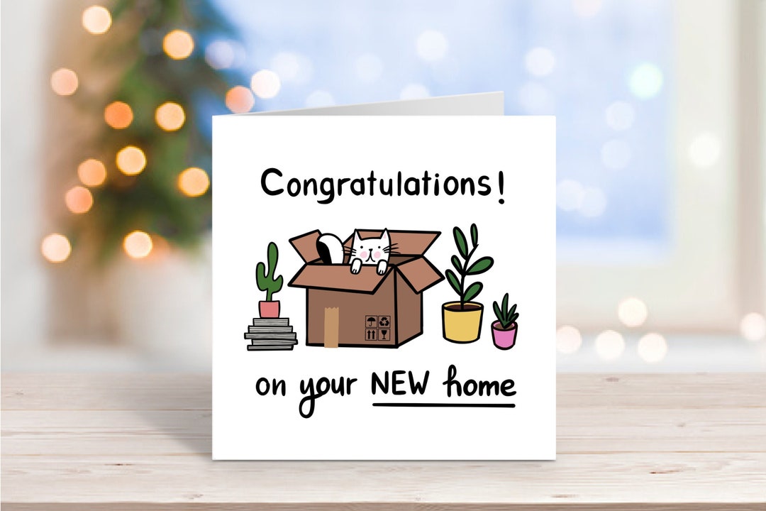 New Home Card|happy New Place Card|house Warming Card|first Home Card ...