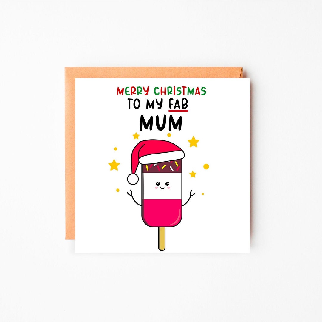 Fab Mum Christmas Card,merry Christmas to My Mum, Funny Xmas Card for ...