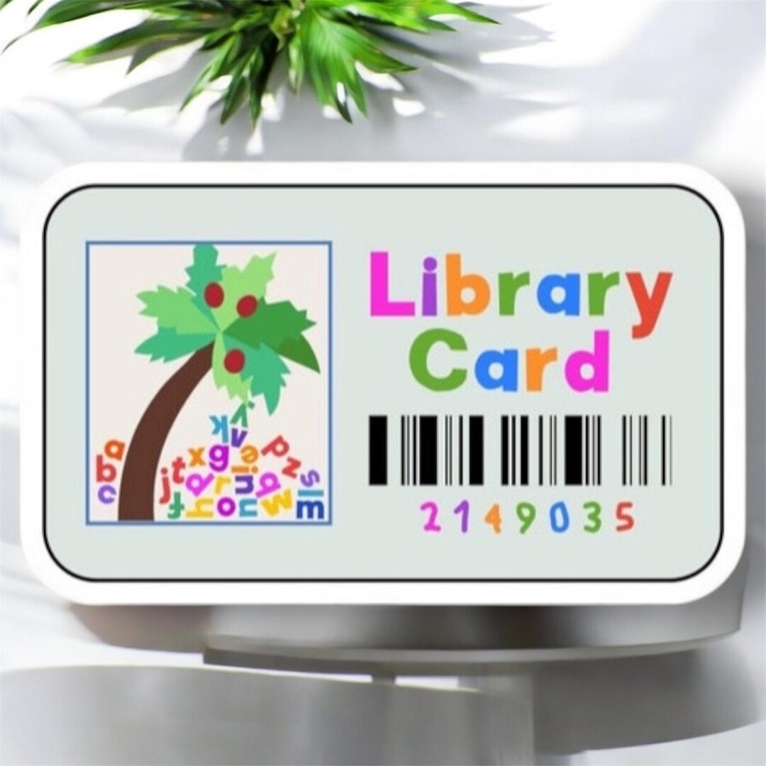 Chicka Chicka Boom Boom Library Card Sticker - Etsy