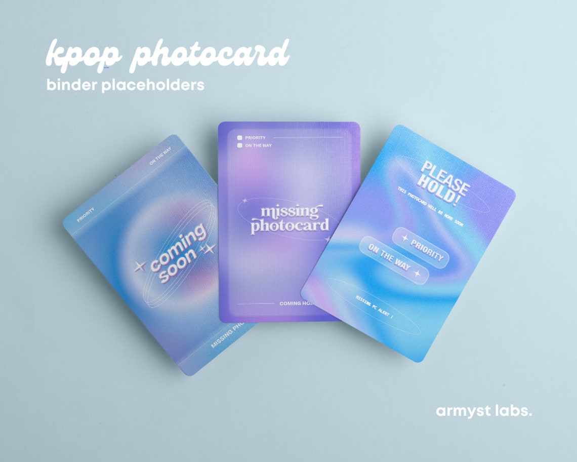 TOO COOL Kpop Photocard Binder Fillers/placeholders Y2K - Etsy