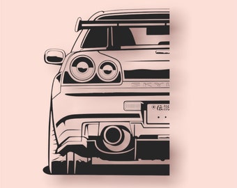 Nissan Gtr R34 Wall Paper - Etsy