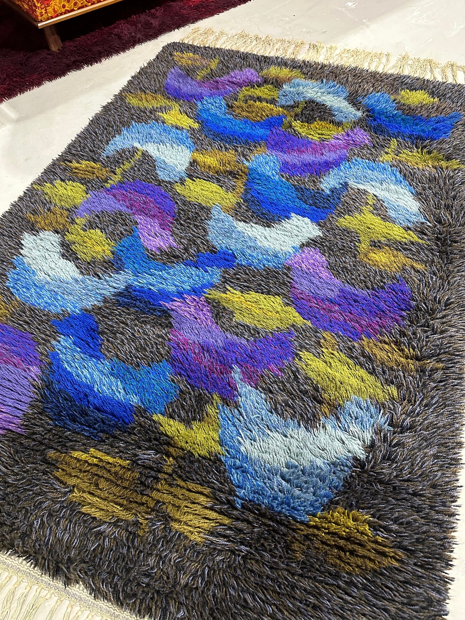 Vintage Marks Rya Sweden Bird Area Rug Ingrid Jagarz MCM - Etsy