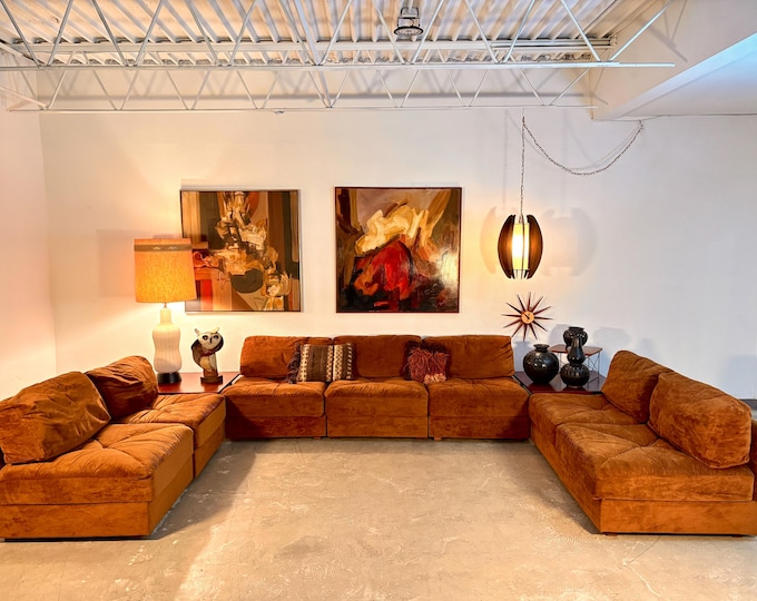 Selig Playpen Mid Century Modular Sectional Sofa, 7pcs - Shipping Not ...