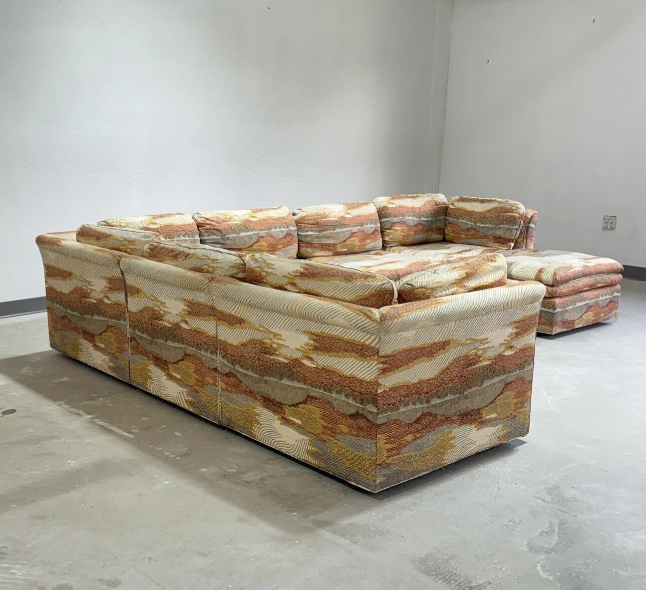 Vintage Modular Pit Sectional Sofa Shipping Not Free Msg for Estimate ...