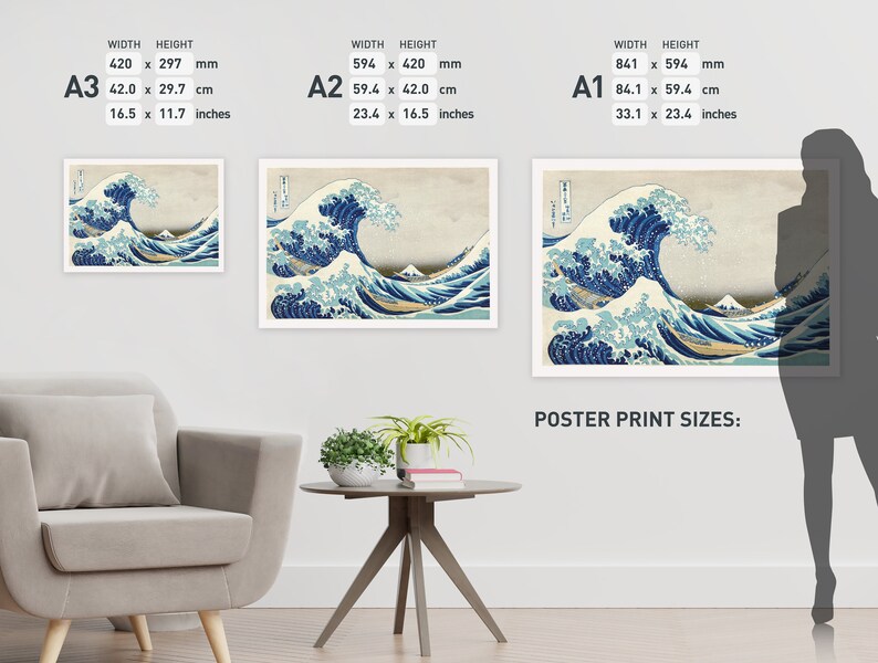 Hokusai Print. the Great Wave off Kanagawa – 1830, Japan. Museum ...