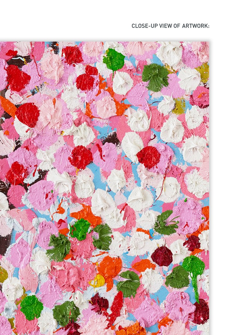 Jackson Pollock Style Art Print. Damien Hirst, Cherry Blossom Tree. A4 ...