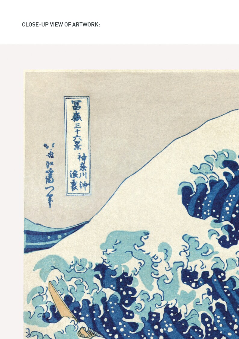 Hokusai the Great Wave 1830 Japan. Museum Quality Poster | Etsy