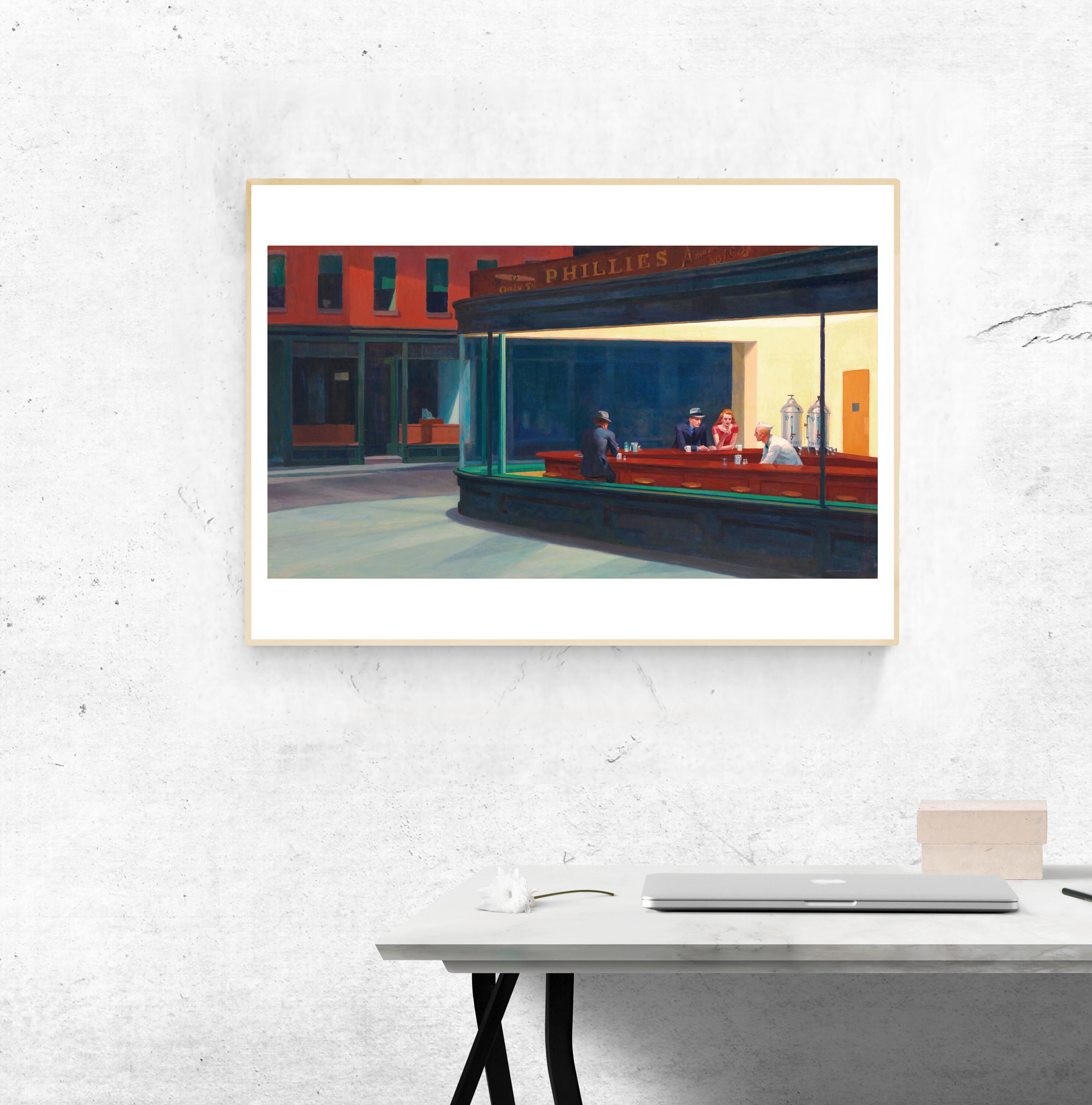 Edward Hopper, Nighthawks, From 1942, Poster Prints. Museum Quality and ...