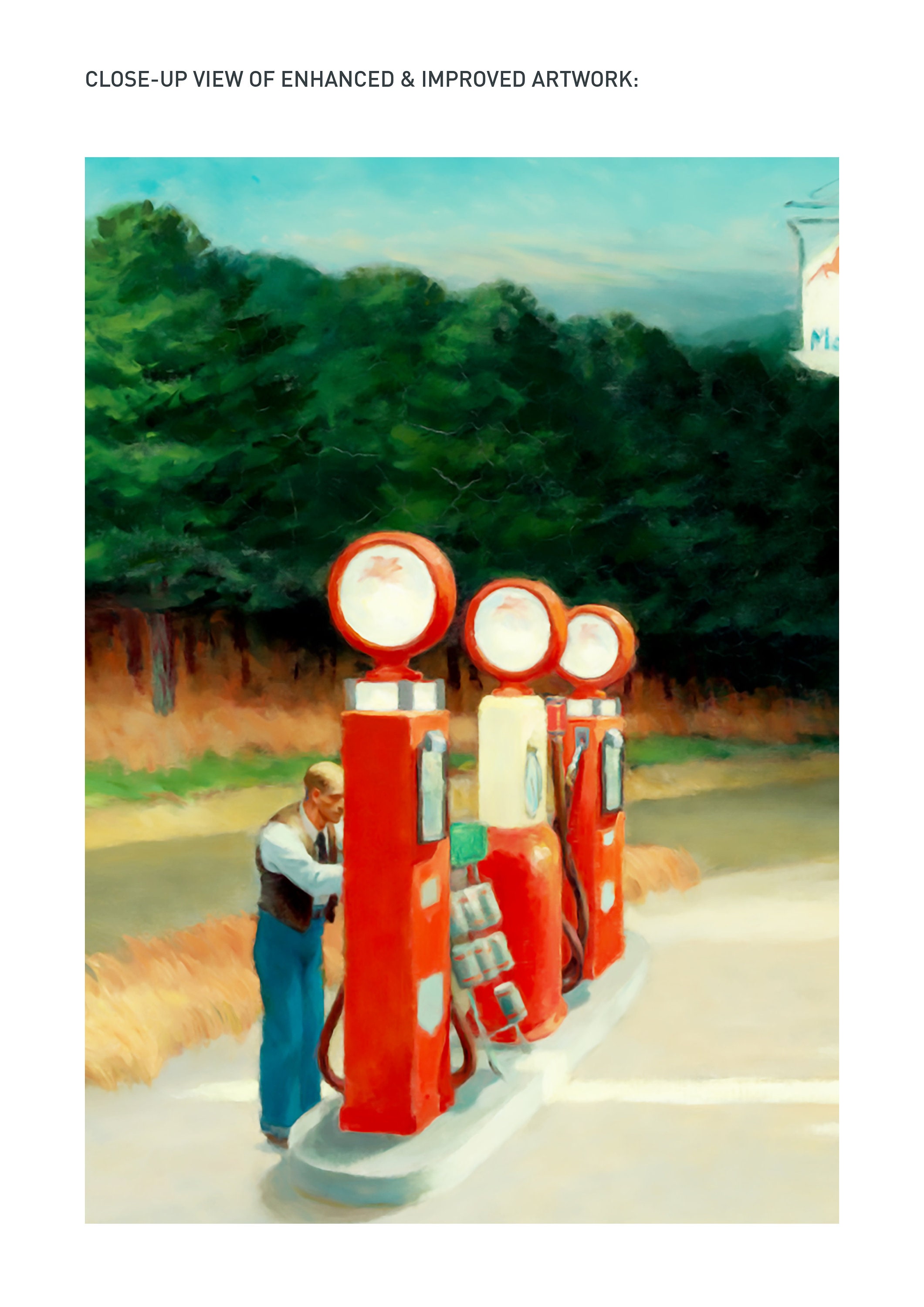 Edward Hopper 'gas' Poster Print: Enhanced Colors, Vintage Art - Etsy UK