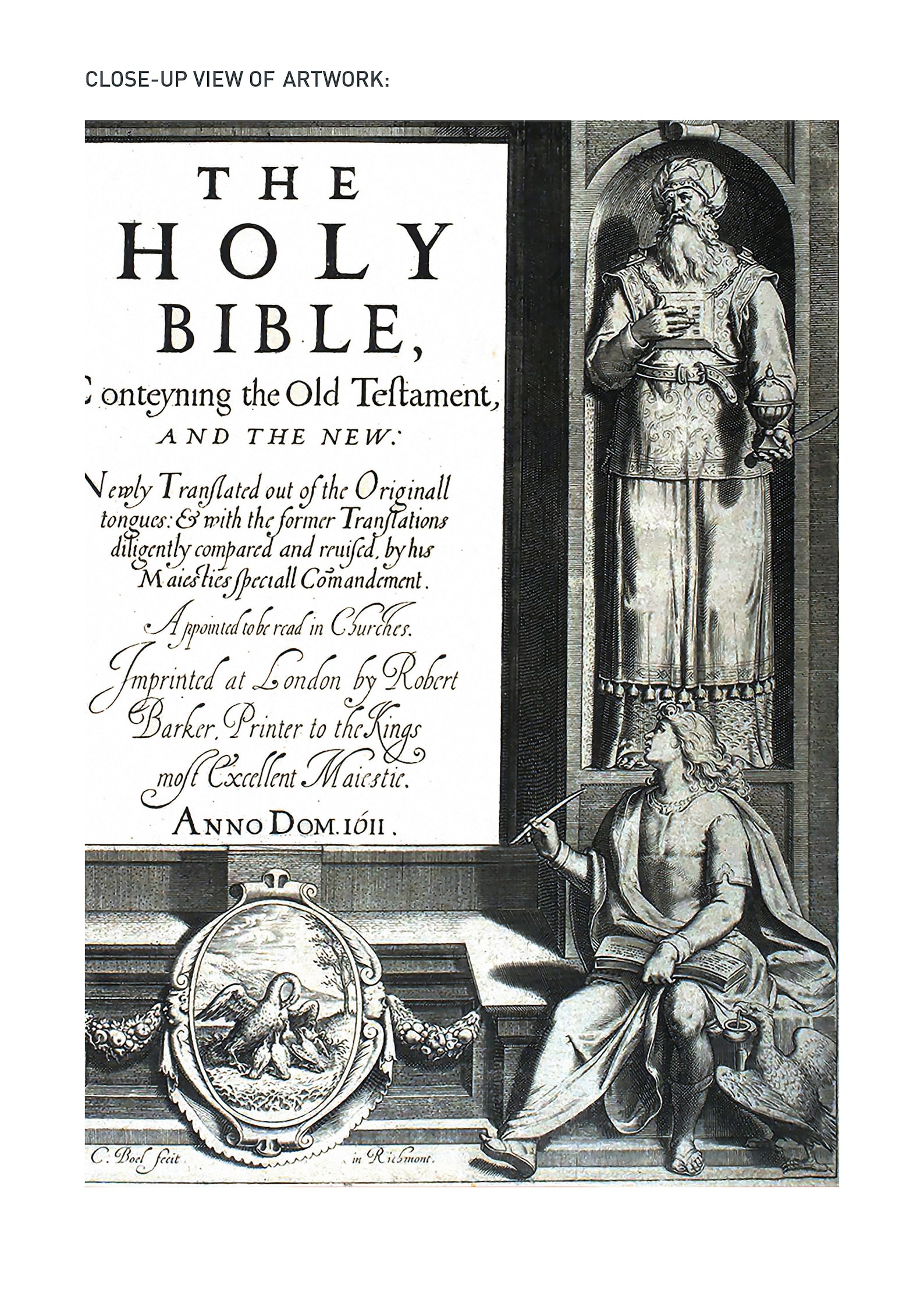King James Bible 1611 Frontispiece Poster: Enhanced Color, Museum ...