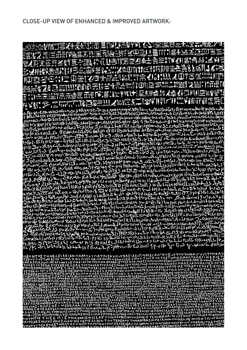 Rosetta Stone Poster Print. Professionally Reproduced Poster. Based on ...
