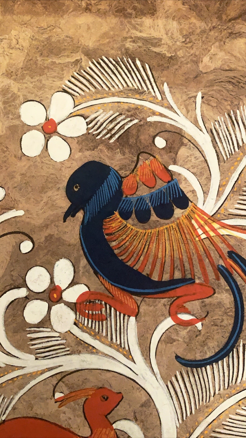 Vintage Amate Bark Original Mexican Folk Art Painting - Etsy