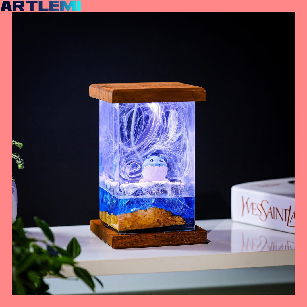 Sphe.al PO.KEMON Epoxy Lamp Custom Pok.em.on Resin Lamp Resin Night ...