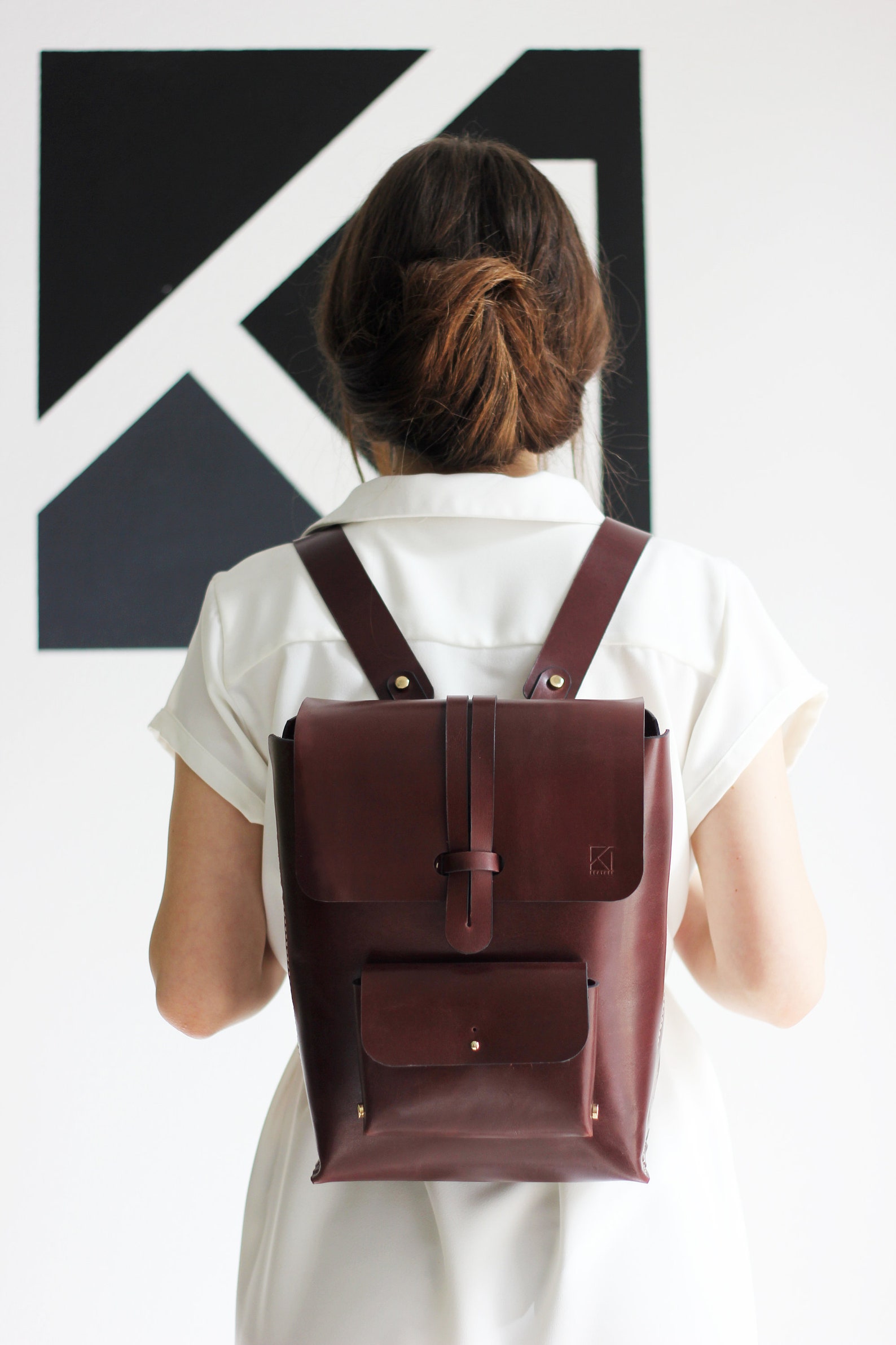 Genuine Leather Backpack for Women With Spacial Strap Detail Leather ...