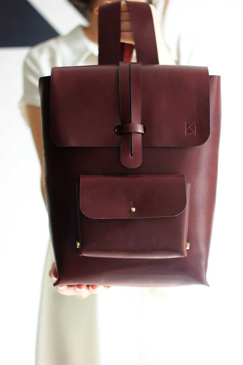 Genuine Leather Backpack for Women With Spacial Strap Detail Leather ...