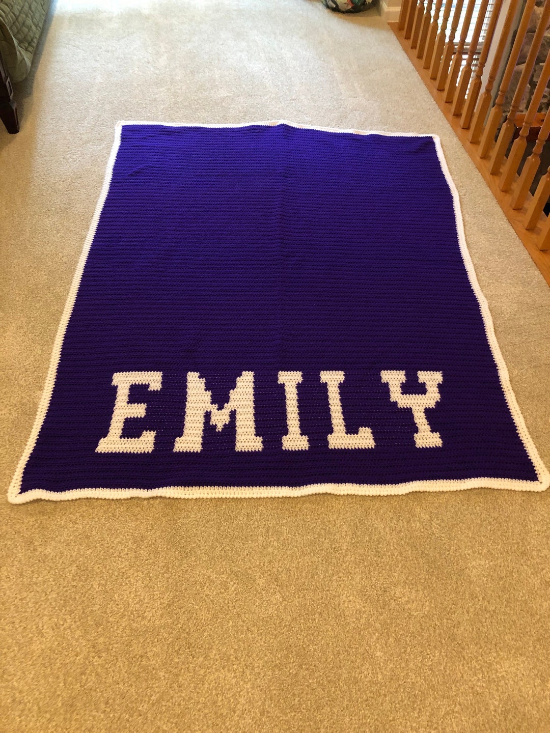 Personalized Name Afghan, Crochet Afghan, Custom Afghan, Made to Order ...