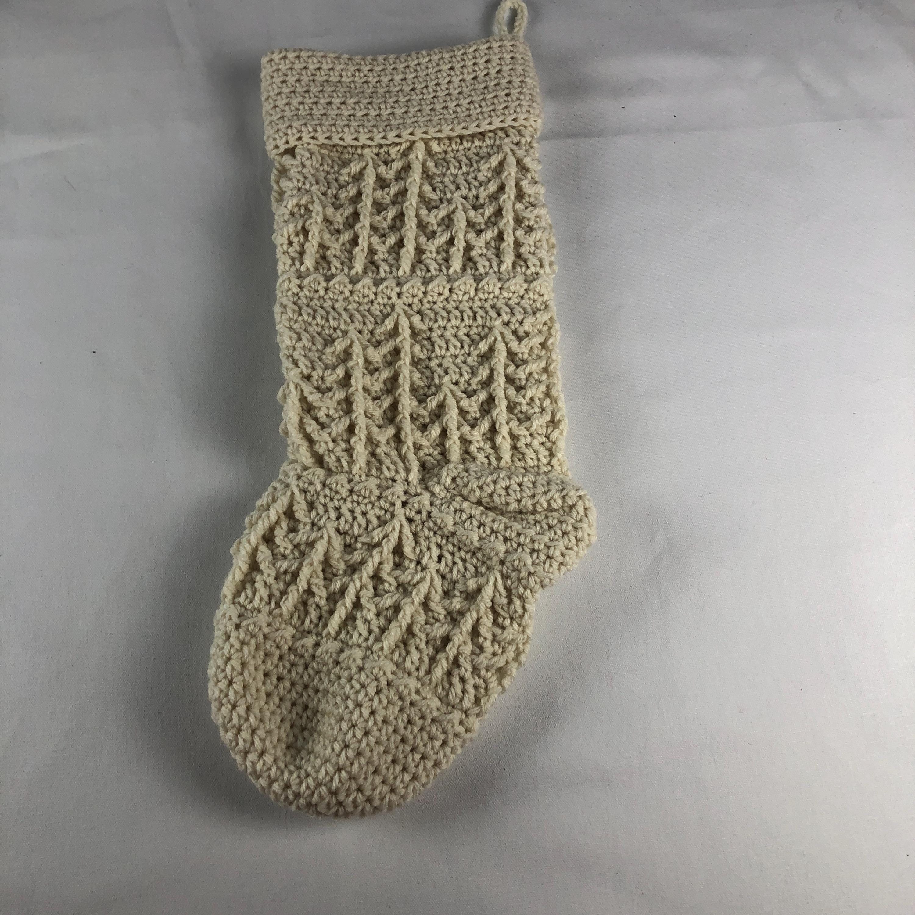Pine Tree Crochet Christmas Stocking - Etsy