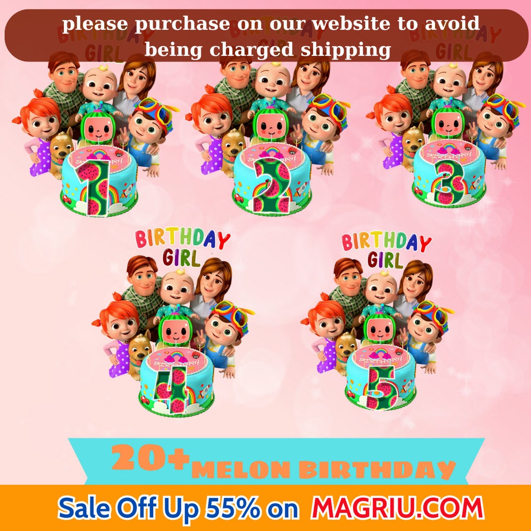 20 Melon Birthday Bundle, Coco Png, Bundle, Layered Design Vector Files ...