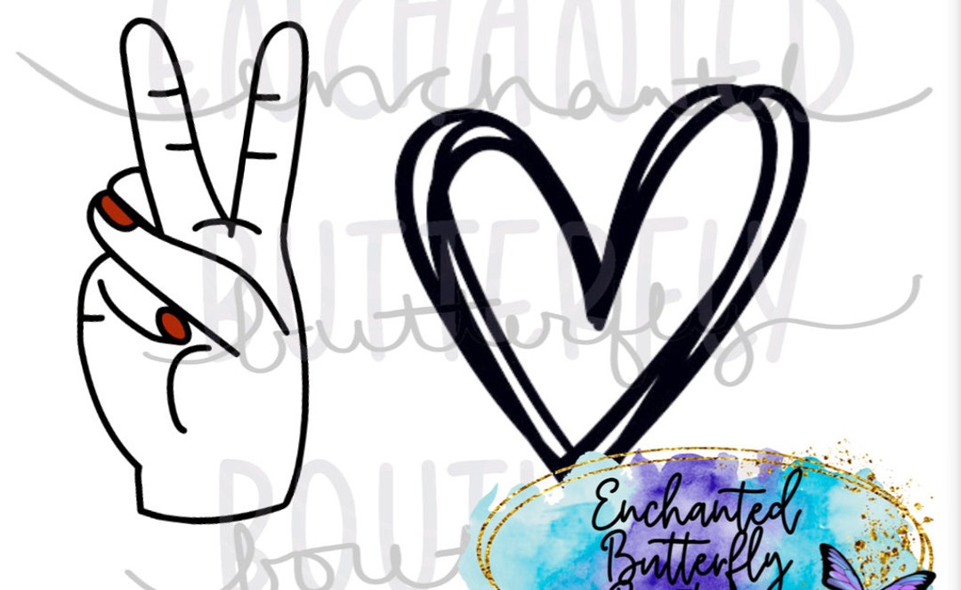 Peace Love Template - Etsy