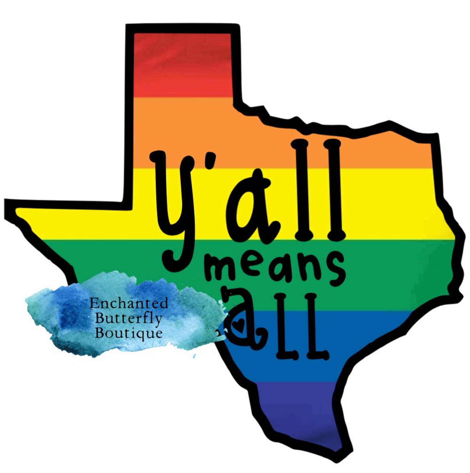 Y’all Means All- Texas Gay Pride Png - Etsy
