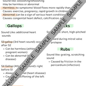 Assessment: Heart Sounds/cardiac PDF for Nursing Students, Clinical ...