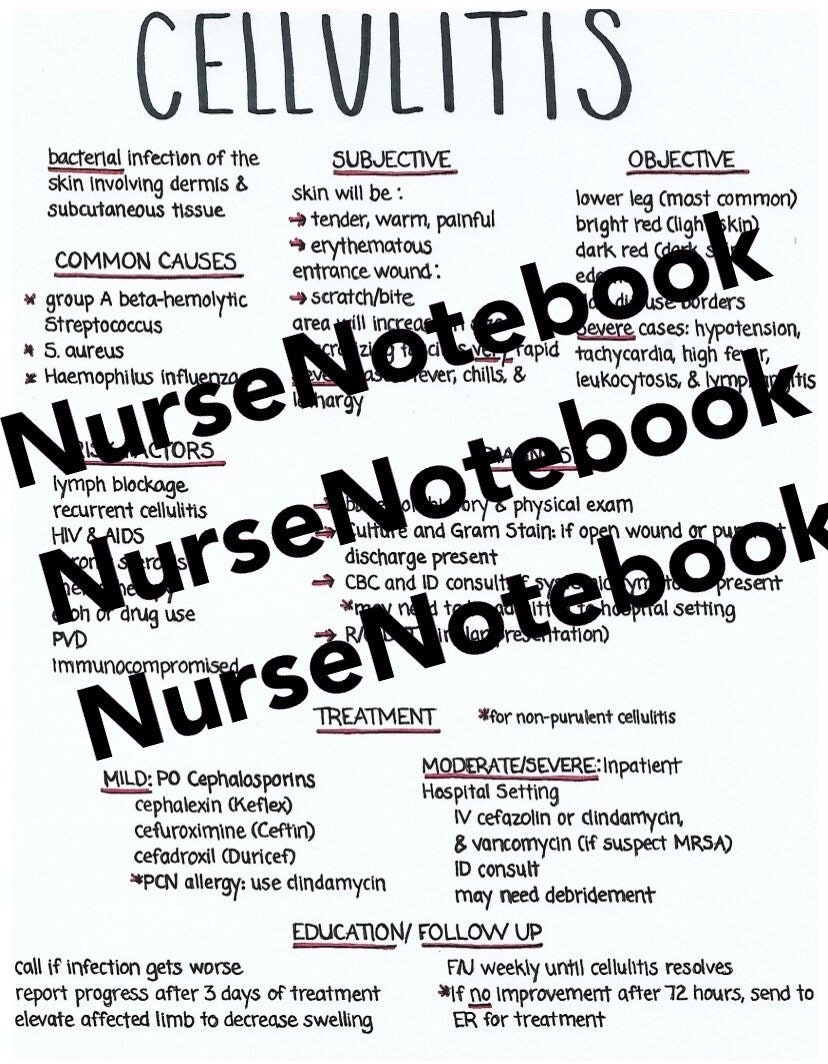Cellulitis Quick Clinical Guide PDF Download for Nursing Students,nurse ...