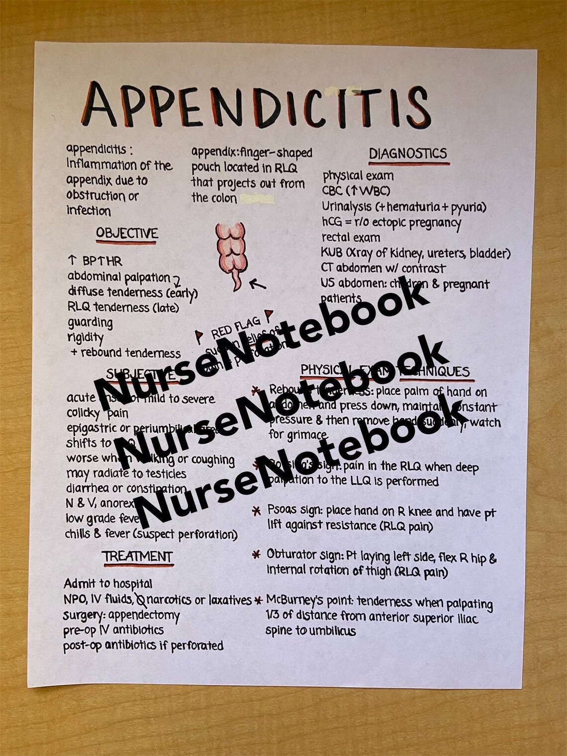 Appendicitis Quick Clinical Guide for NP Students Nursing - Etsy