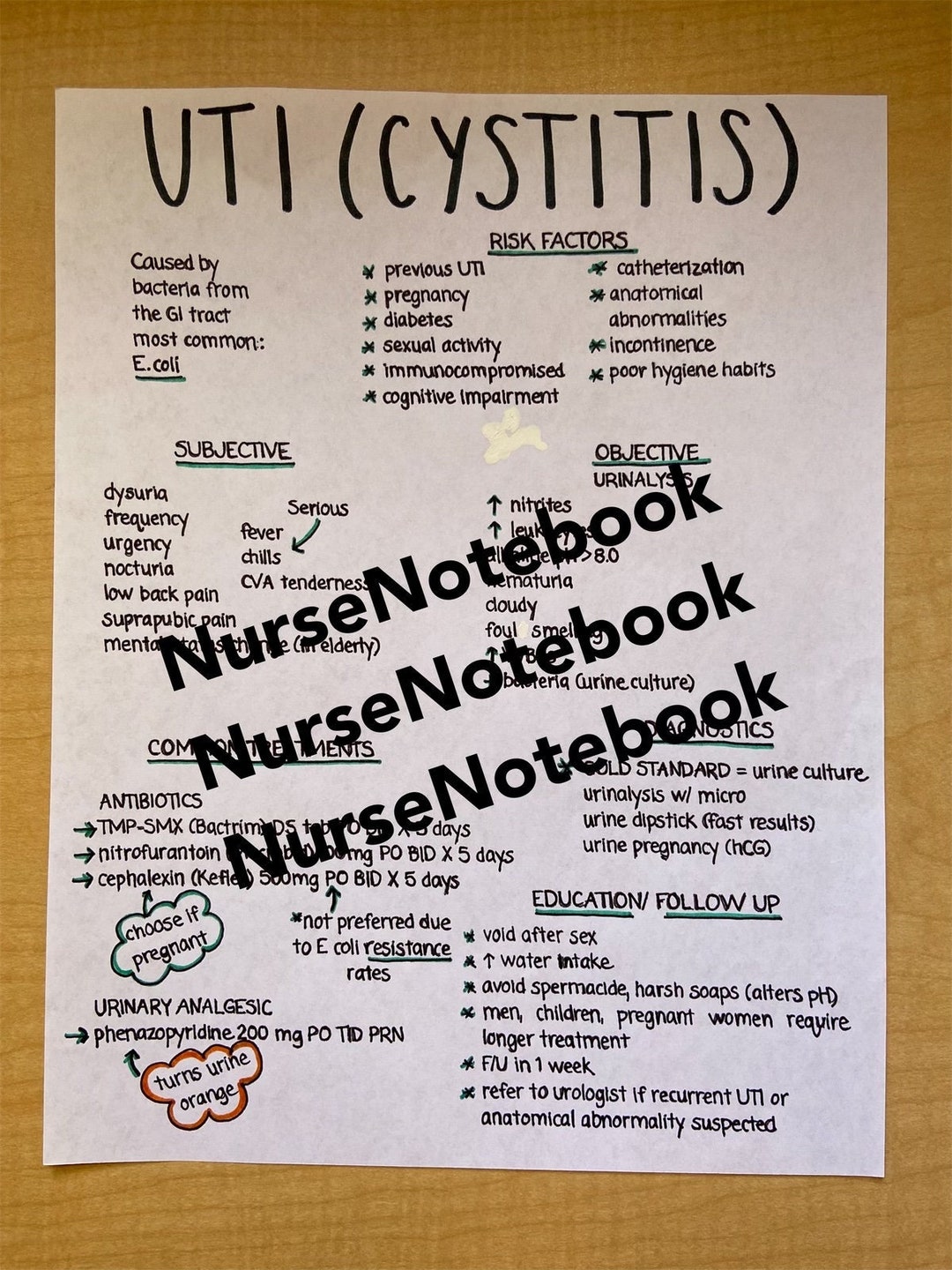 Urinary Tract Infection Quick Clinical Guide PDF Download for - Etsy