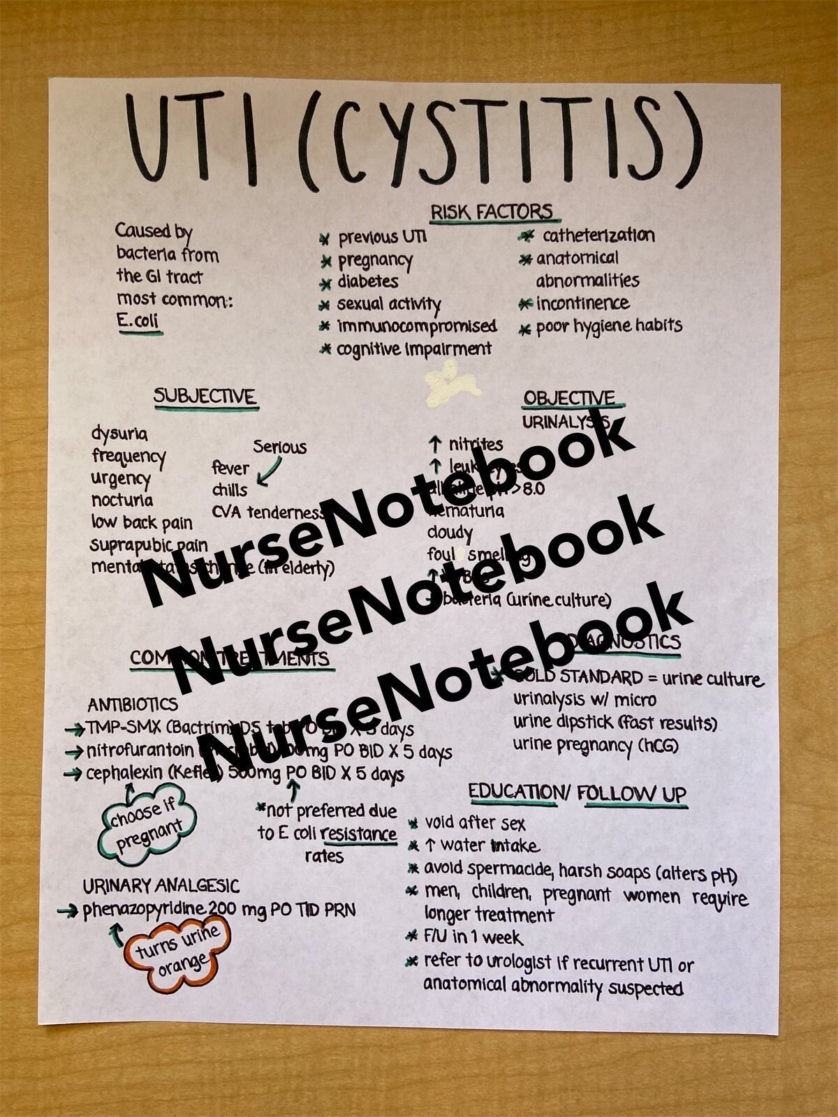 Urinary Tract Infection Quick Clinical Guide PDF Download for | Etsy