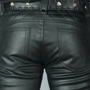 Leather Jeans Leder Pant With Side Stretch Panel Nice Knee Detail and ...