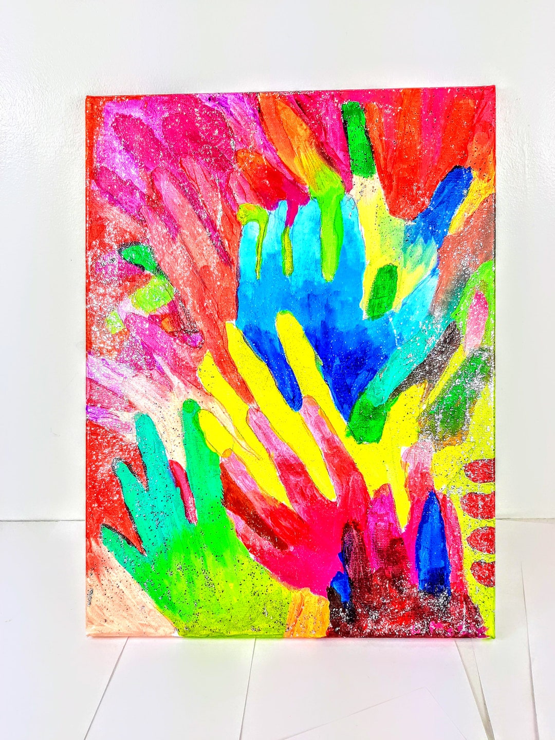 Hands-acrylic on Canvas - Etsy