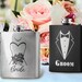 Bride and Groom Wedding Day Flask Set - Etsy