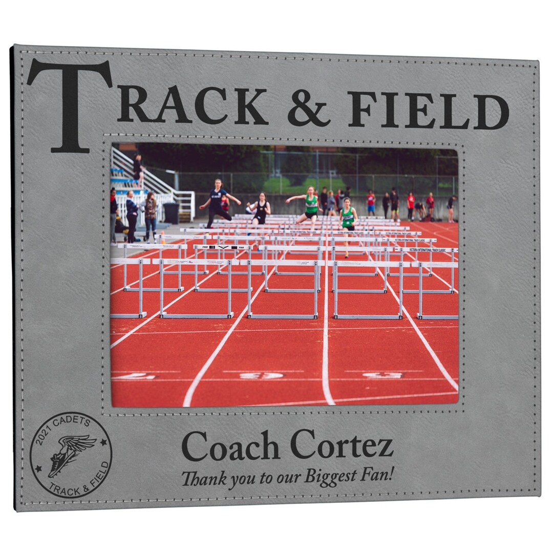 Track and Field Themed 5 X 7" Picture Frame - Include Your Name, Team ...