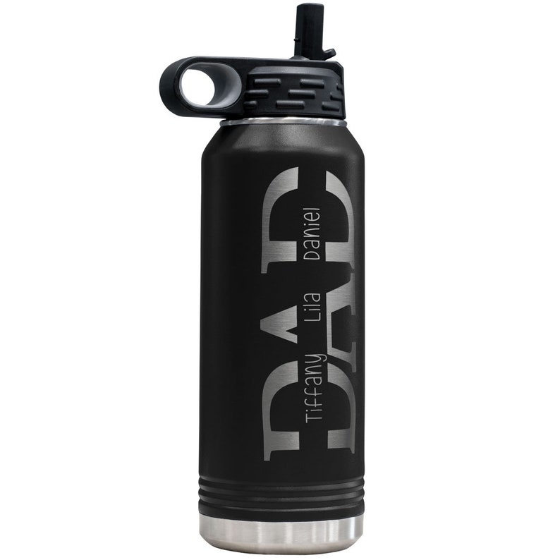 Customized Dad Water Bottle With Kids Names - Etsy