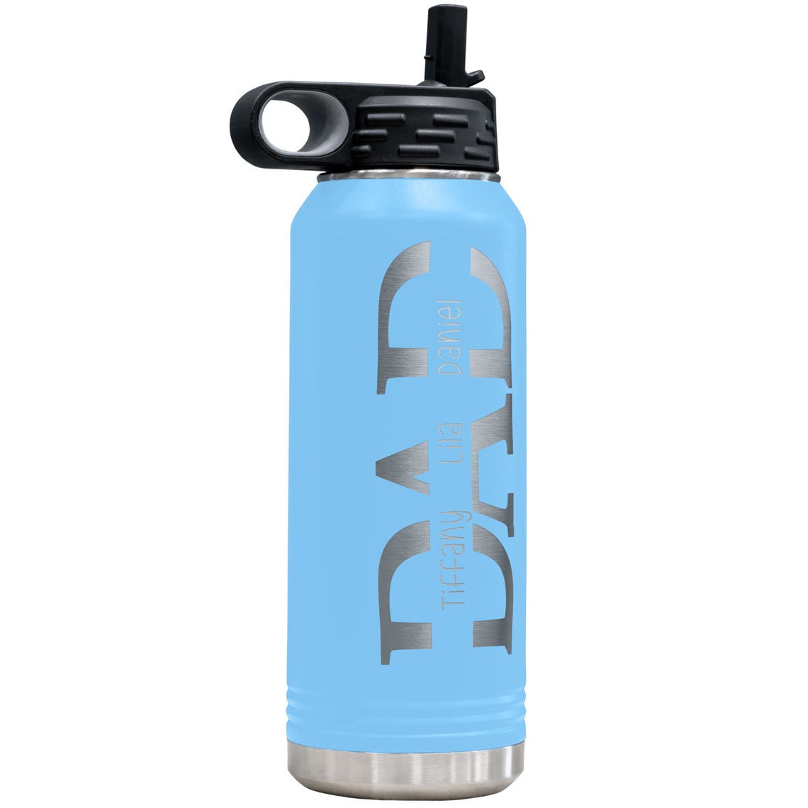 Customized Dad Water Bottle With Kids Names - Etsy