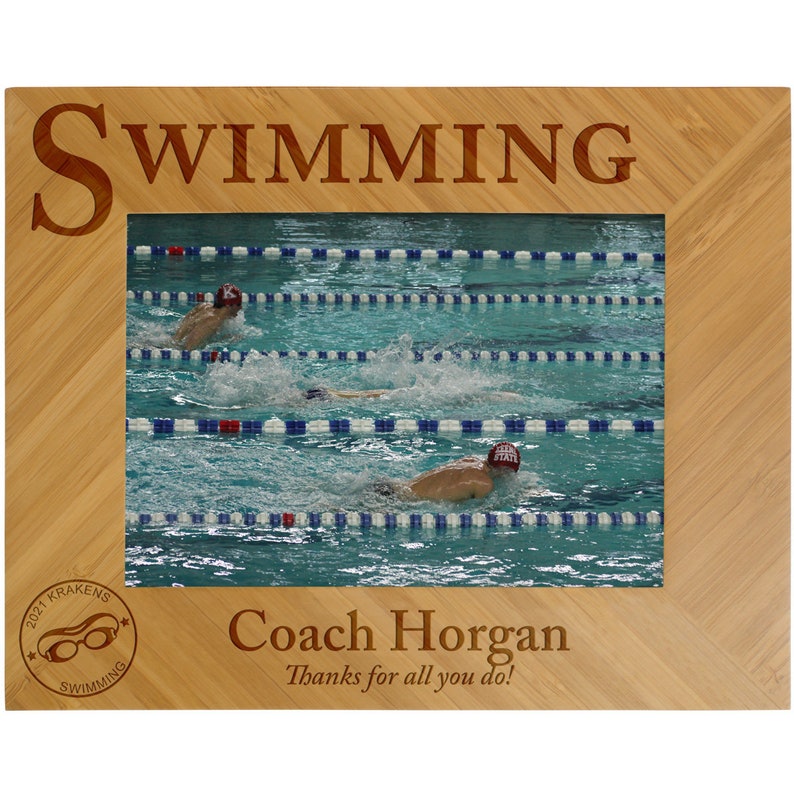 Swimming Themed 5 x 7 Picture Frame Include your name | Etsy