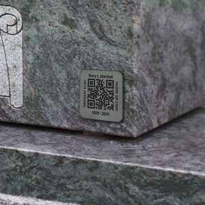 Customized Titanium Memorial QR Obituary Tags - Etsy