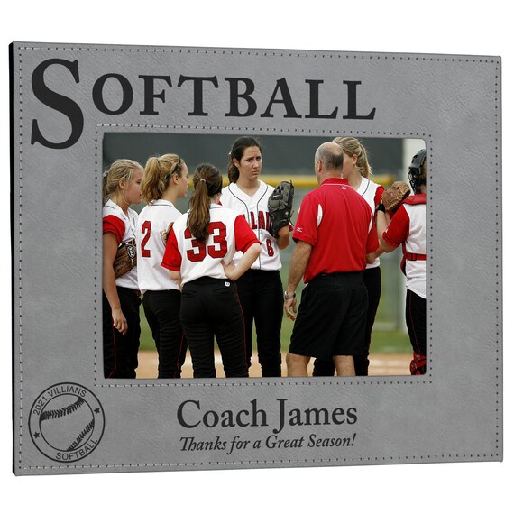 Softball Themed 5 X 7 Picture Frame Include Your Name | Etsy
