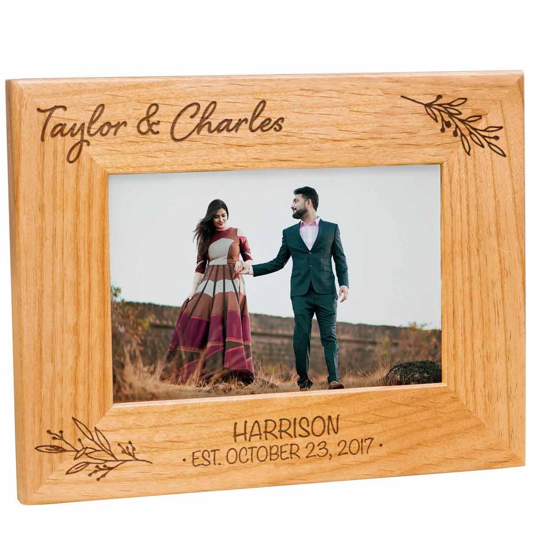 Personalized Couples First and Last Names and Established Date Picture ...