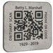 Customized Titanium Memorial QR Obituary Tags - Etsy
