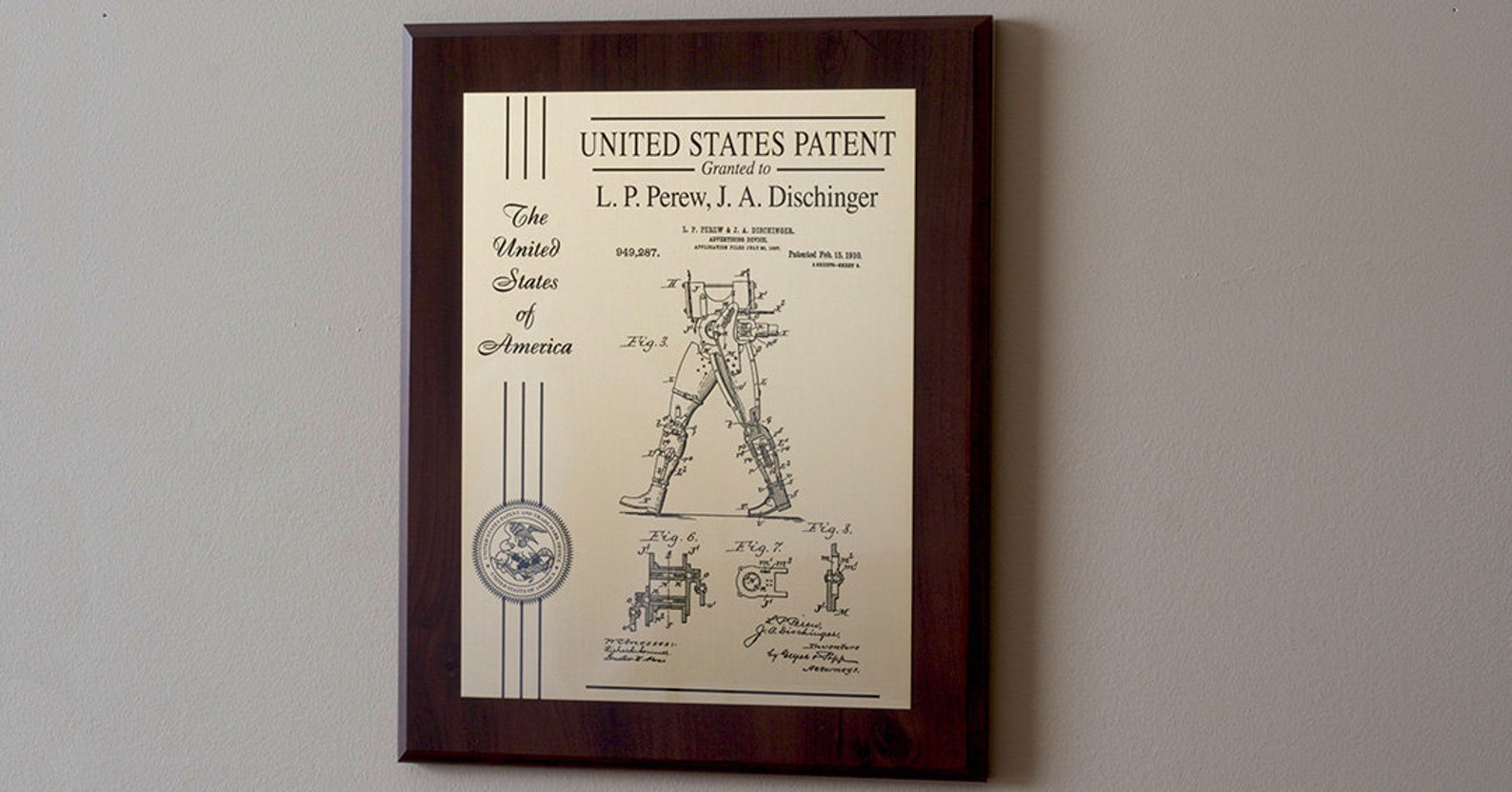 Personalized Patent Plaque - Gift for Inventors and Company Awards ...