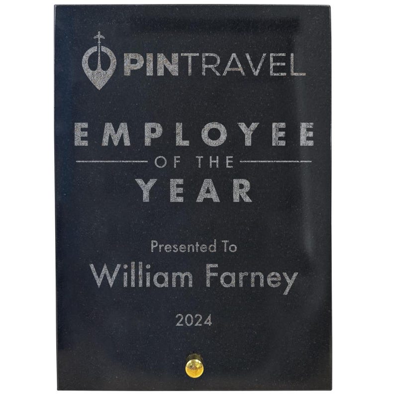 Personalized Standing Granite Award, Customizable Text and Logo (laser ...