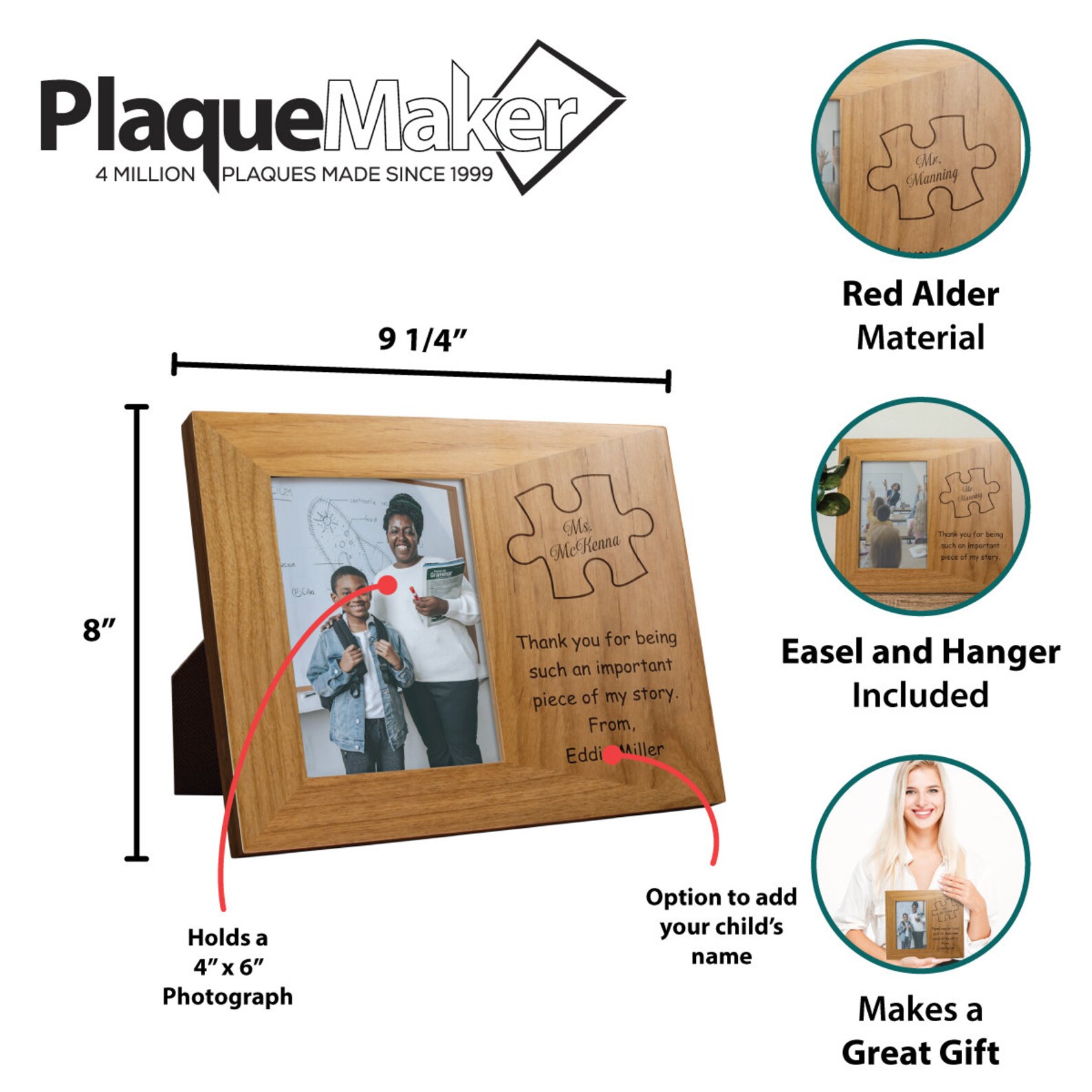 Plaquemaker Personalized Thank You for Being A Piece of My - Etsy