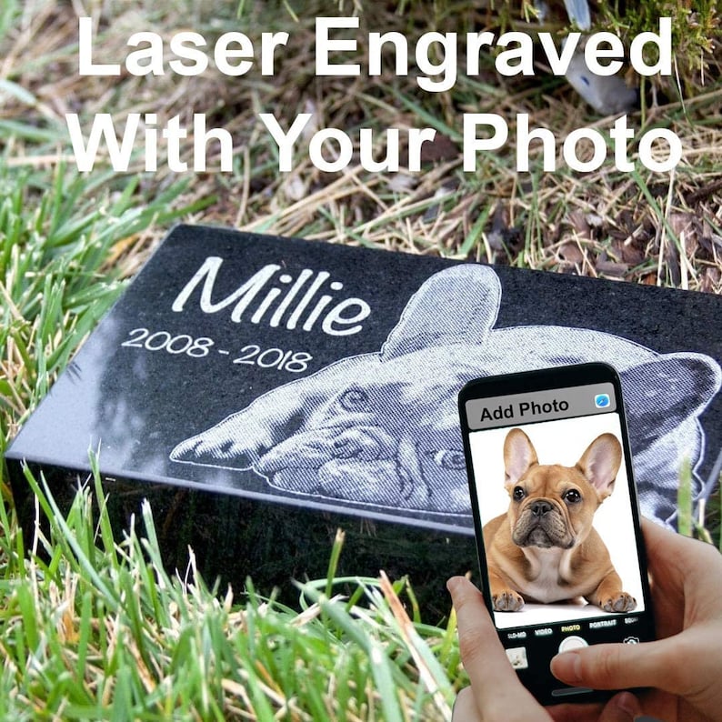 Personalized Granite Headstones With Laser Engraved Photo - Etsy
