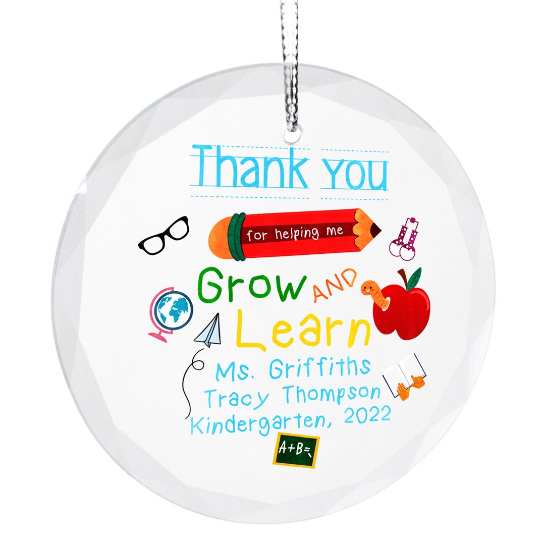 Thank You for Helping Me Learn and Grow Customizable Teacher Christmas ...