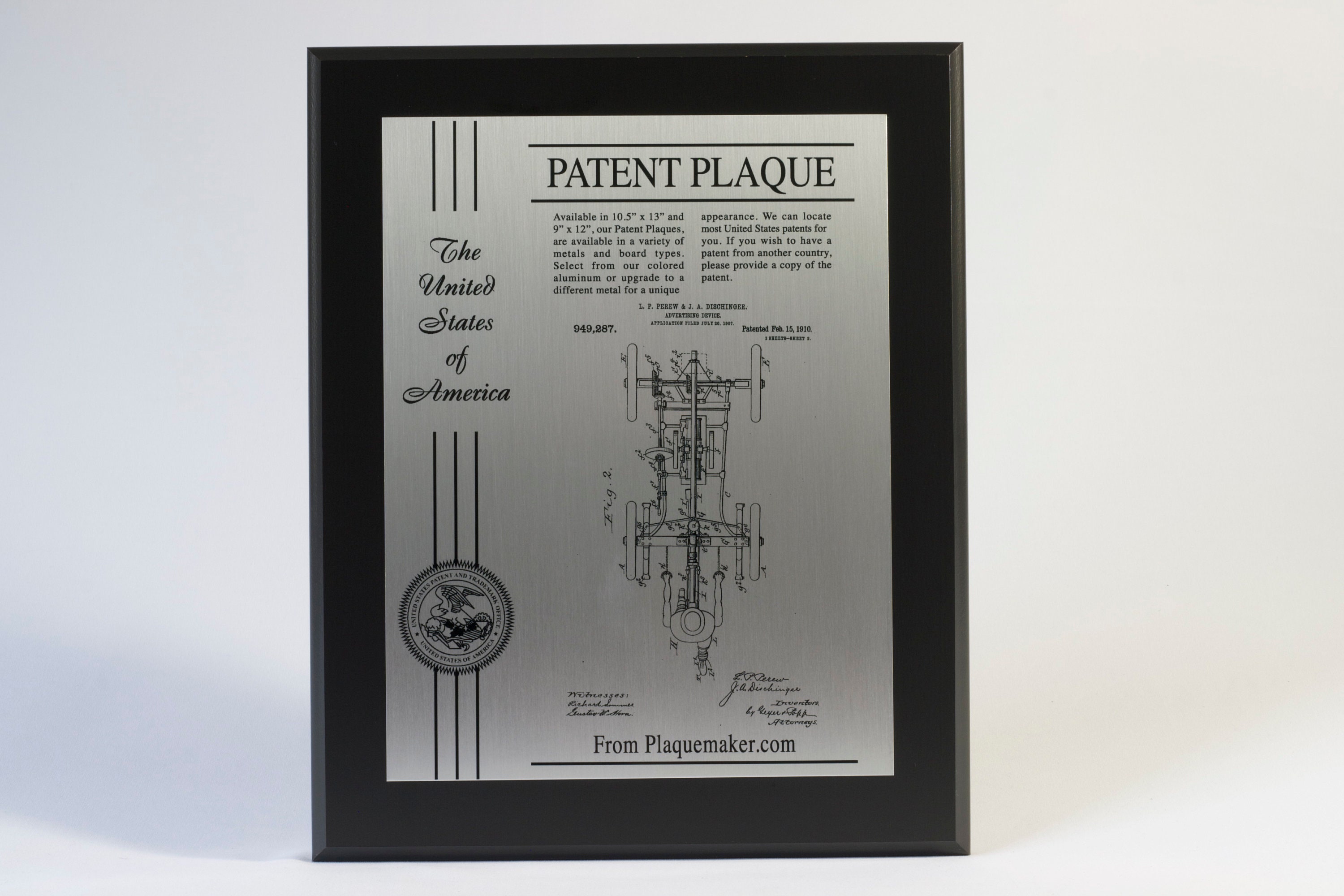 Personalized Patent Plaque - Gift for Inventors and Company Awards ...