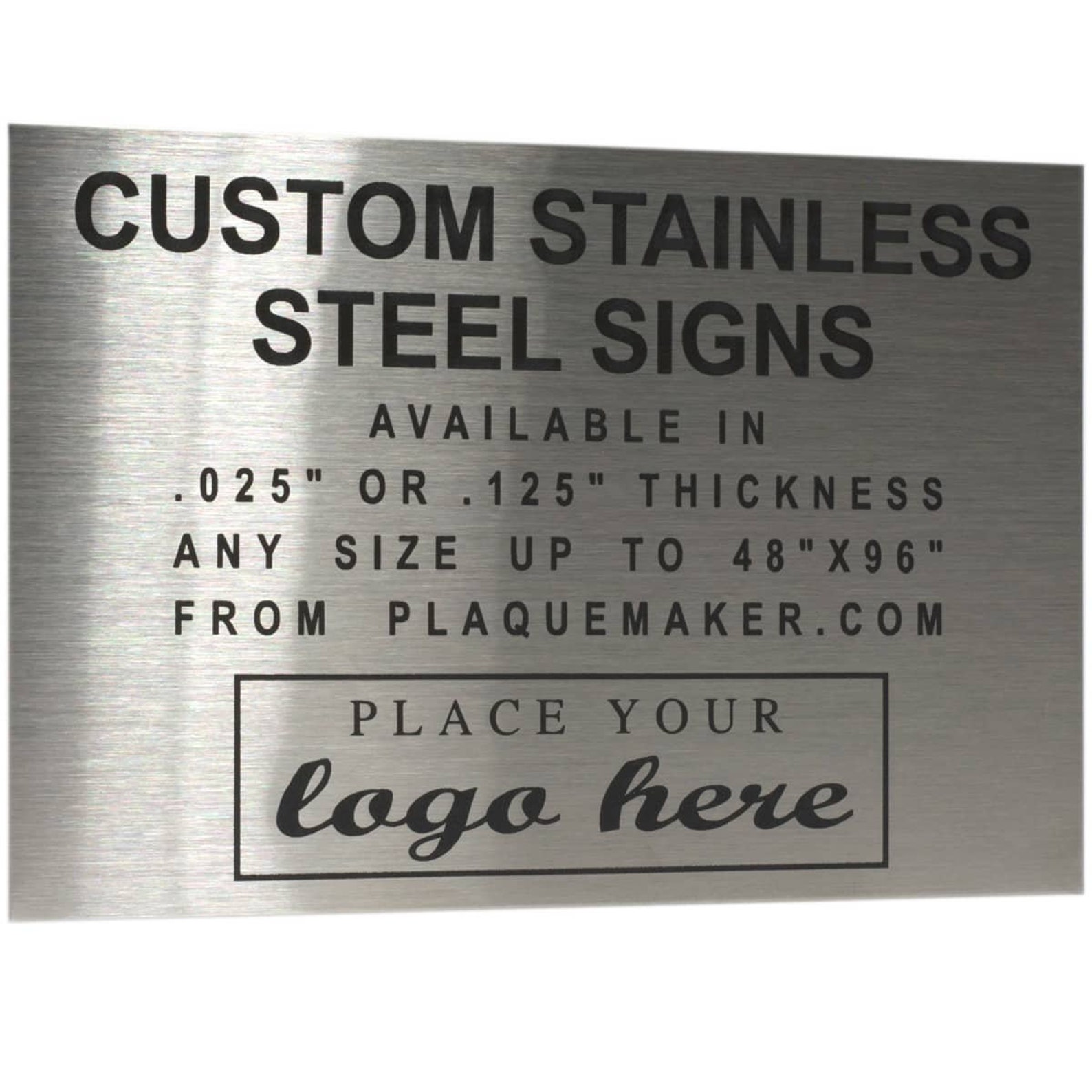 Custom Laser Engraved Stainless Steel Sign for Inside or Out Include ...